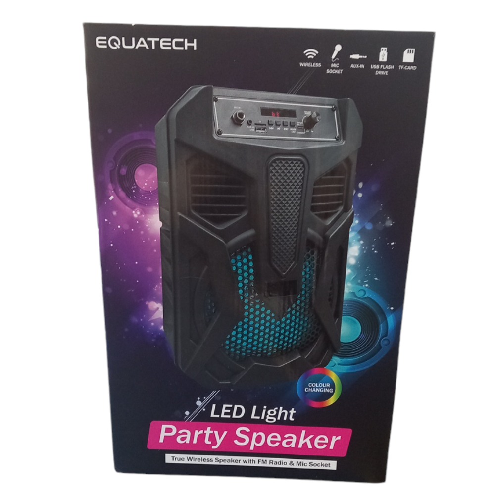 Pre-owned Equatech Equatech LED Light Party Speaker, Tested (Boxed ...